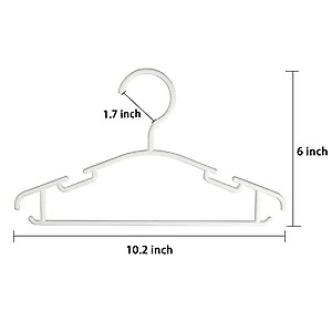 GoodtoU Baby Hangers Kids Hanger Plastic Toddler Hangers Childrens Infant White Hangers 80 Pack