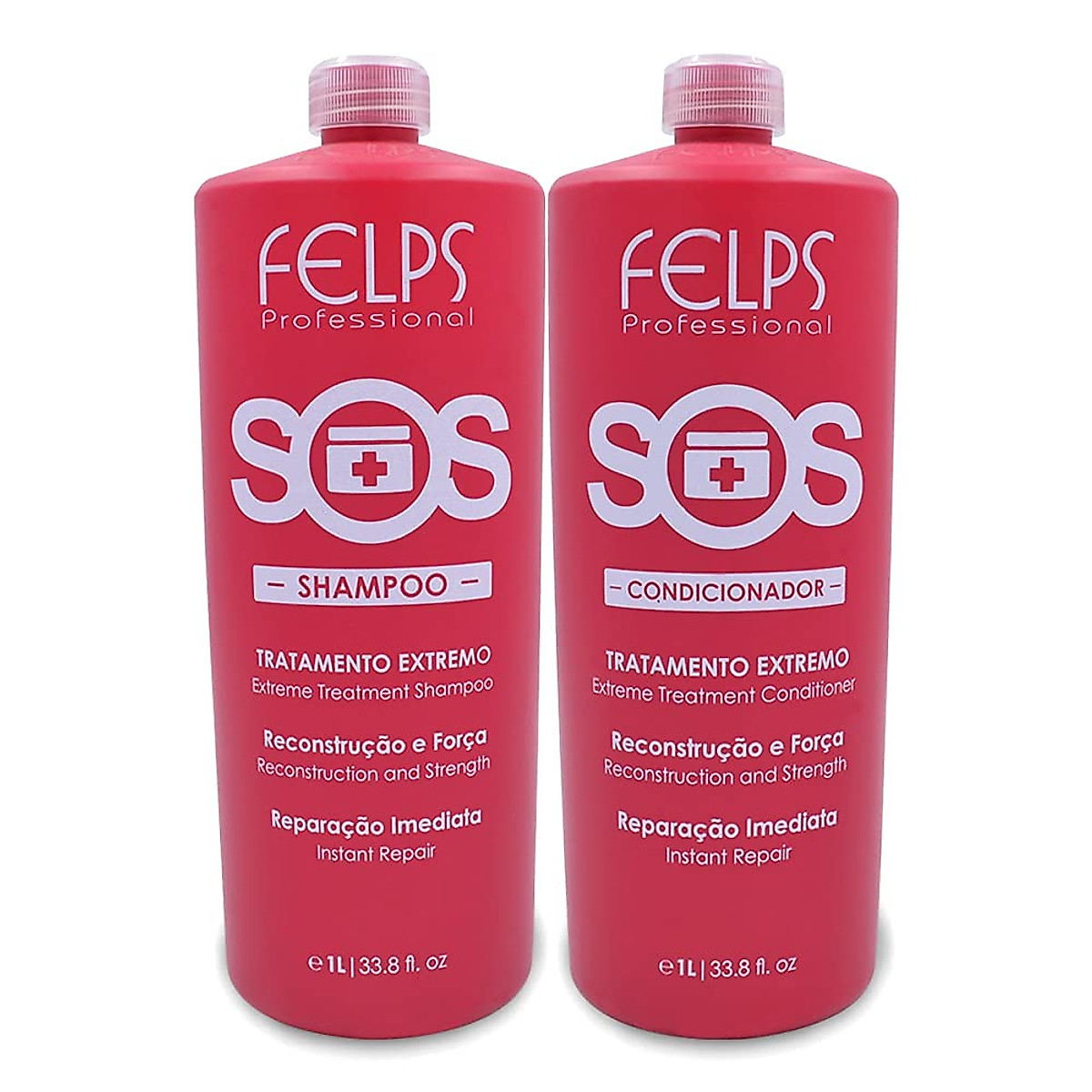 Felps SOS Kit Shampoo and Conditioner for Intense Treatment 2x1L/2x33.8fl.oz