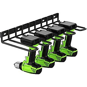 ENONCI Drill Holder Wall Mount,Power Tool Organizer Wall Mount, Thickened Drill Rack, Heavy Duty Drill Organizer for Garage Pegboard Workshop