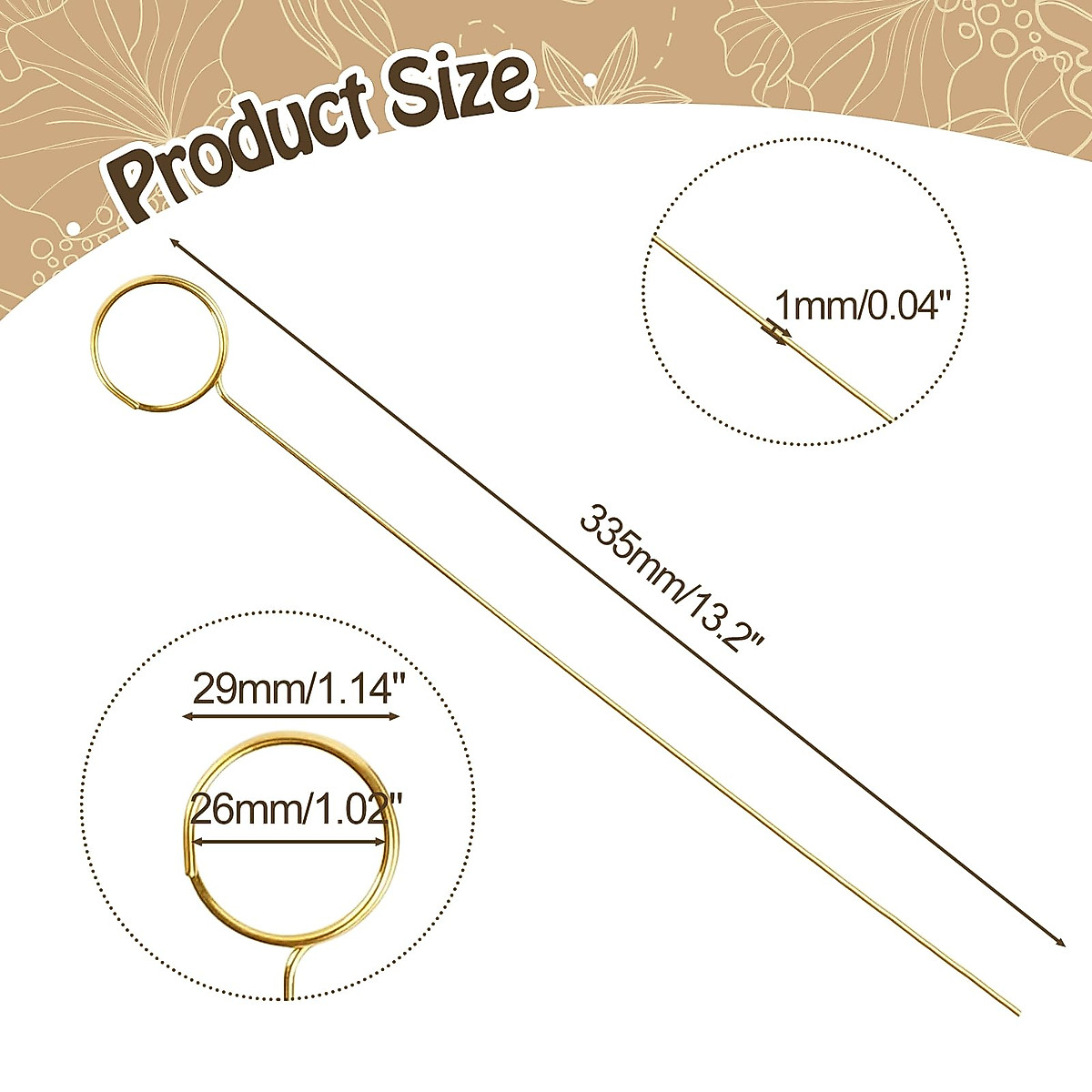 Bonsicoky 30 Pack Gold Floral Card Holder Picks - 13.2" Metal Gift Card Holder - Heart Shaped Place Card Holder for Wedding Birthday Party Bouquet Decorations