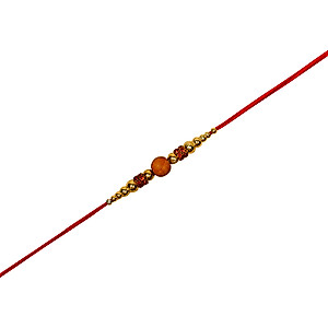 Rakhi for Brother / bracelet Set of 12 Designer Raksha bandhan Rudraksha Indian Gift Mela 402, Multicolor