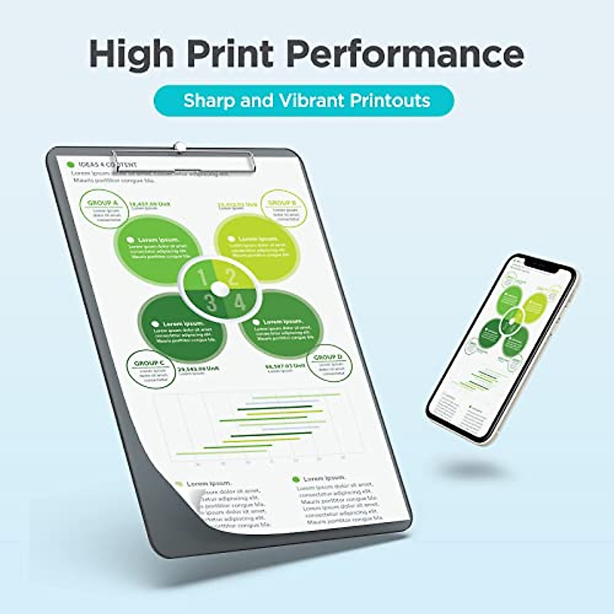 564XL High-Yield Ink Cartridges (5-Pack), Replacement for HP 564 564XL Ink Cartridges Combo Pack, Compatible for Photosmart 5520 6520 7510 7520 DeskJet 3520 Premium C309A C410A Printer (2BK/C/M/Y)