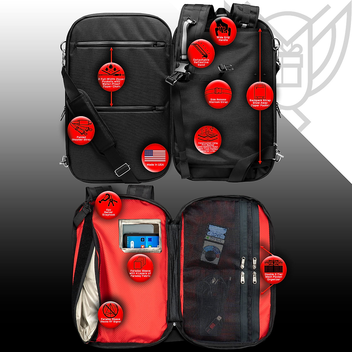 Xtreme Sight Line ~ FLEX Faraday Bag for Laptops, Tablets, and Mid-Size Electronics ~ Tracking/Hacking Defense ~ Stone