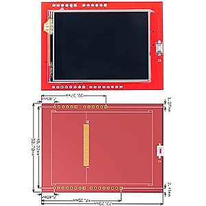 DIYmalls 2.4" inch TFT LCD Display Module ILI9341 Resistive Touchscreen 5V/3.3V 8-bit Parallel Interface w/SD Card Slot for Arduino U NO Mega-2560