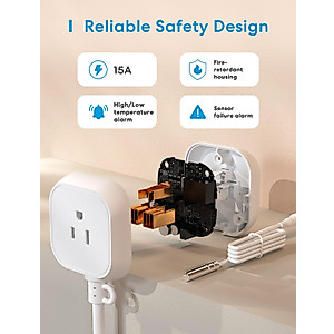 Meross Smart Thermostat for Electric Baseboard & Smart Wi-Fi Temperature Controller Thermostat 15A, Works with Apple Home, Alexa, Google Home, SmartTings with Voice& Remote Control, Power Monitor