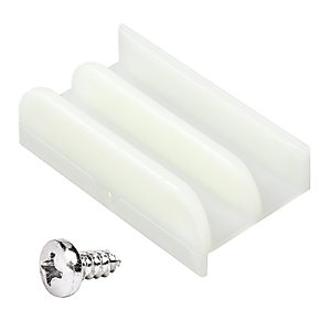VYH M6219 Sliding Shower Door Bottom Guide for Sliding Shower Door (Top Hung) Shower Door Guide, 1/2 in Channels for Glass Shower Door Plastic Guide M6219（1 Pack