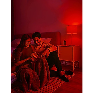 Anivona C7 Red LED Light Bulb, 1.5W S6 Red Colored Lightbulb, for LED Christmas Lights Deco, Party, 15W Incandescent Equivalent Night Light Mini LED Bulb, E12 Base, 4 Pack