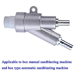 Jewboer Sand Blaster Gun Kit, Sandblaster Sandblasting Gun for Blast Cabinet with Boron Carbide Nozzle (6MM)