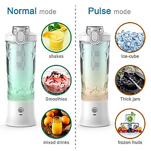 Portable Blender,Personal Size Blender for Shakes and Smoothies with 6 Blade Mini Blender 20 Oz for Kitchen,Home,Travel