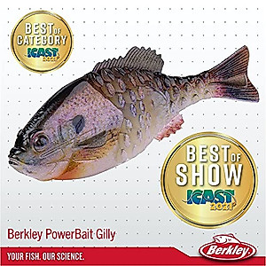 Berkley Powerbait Gilly Fishing Soft Bait, HD Pumpkinseed, 90mm