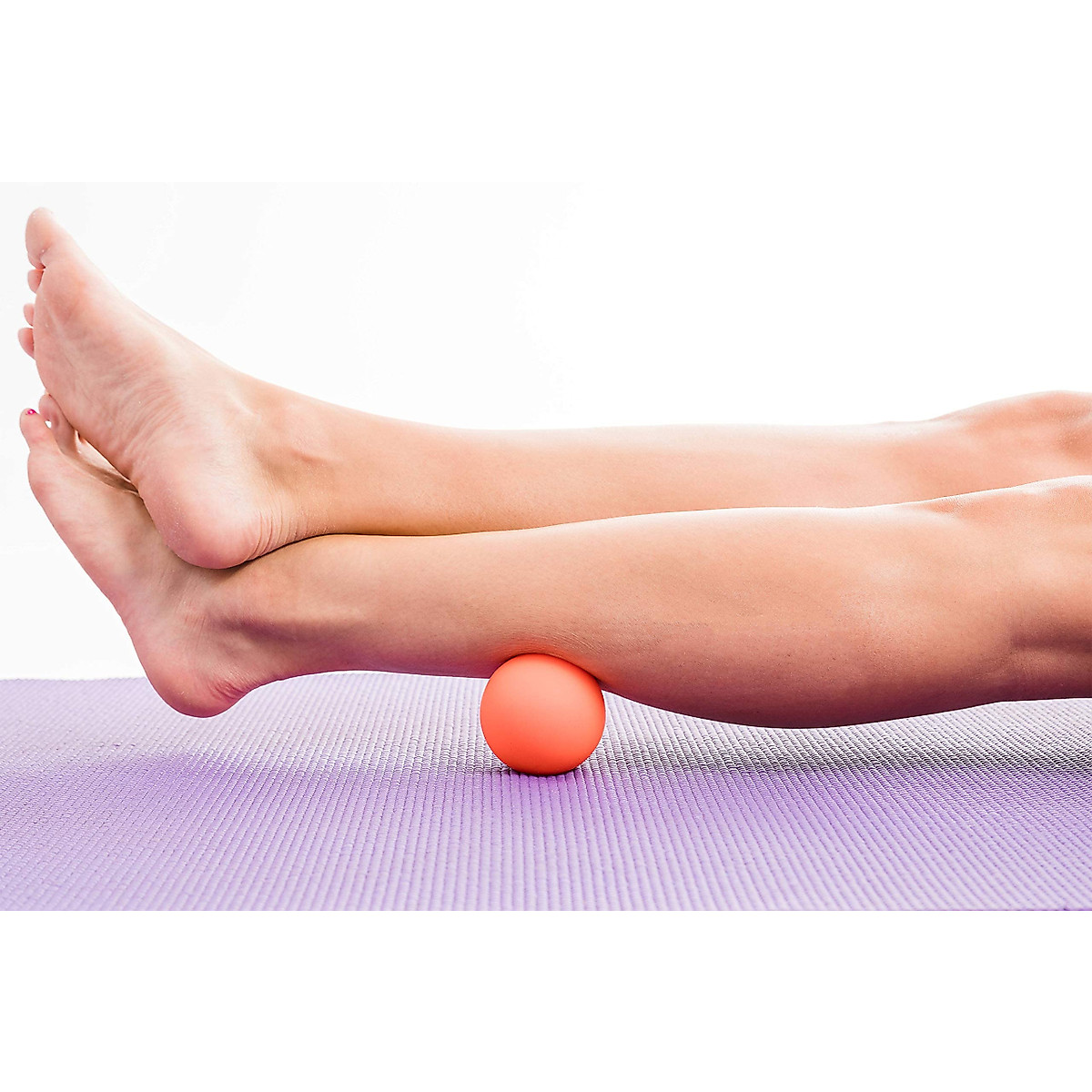 Velocity Massage Lacrosse Ball for Muscle Knots, Myofascial Release, Yoga & Trigger Point Therapy - Firm Rubber Scientifically Designed for Durability and Reliability - Red, 2 Balls