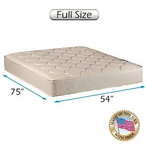 Dream Solutions USA Dream Sleep Comfort Classic Gentle Firm 2-Sided Mattress Only - Fully Assembled, Orthopedic, Sleep Support System, Long Lasting (Full XL 54"x80"x9")