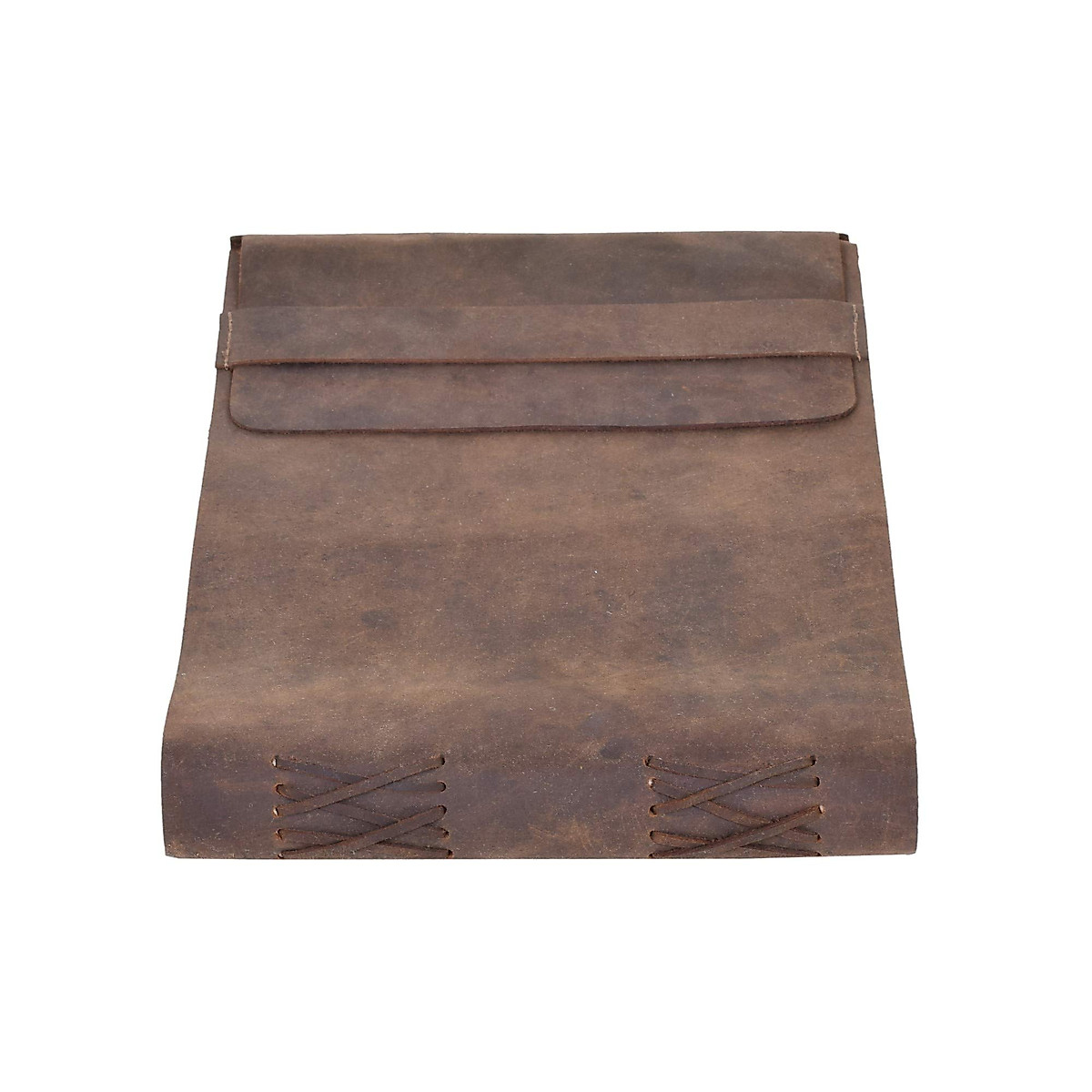 Leather Drawing Journal Daily Travel Diary, Antique Handmade Vintage Bound Rustic Writing Notebook, Genuine Leather- Quality Unlined/Blank Cream Paper, Art Sketchbook, 7x10 Inches-Brown