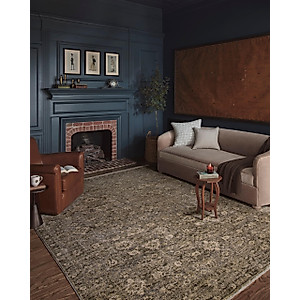 Loloi Magnolia Home by Joanna Gaines Junie Collection JUE-06 Lagoon/Natural 7'-10" x 10'-2", .38" Pile Height, Area Rug