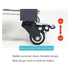 Drainage Rack Movable Hand Trucks Floor-Mounted Rack Broom and Mop Holder Movable Closet Cabinet Mobile Tool Corner Workshop Space for Garden Garage Organizer Kitchen,Restaurant,Business,Garages,Basem