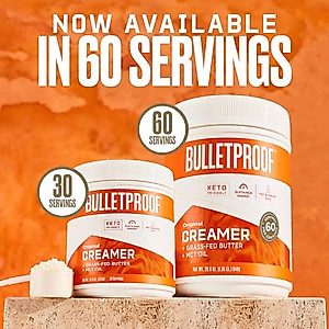 Bulletproof Original Creamer, 14.8 Ounces, Keto Coffee Creamer with MCT Oil and Grass-Fed Butter