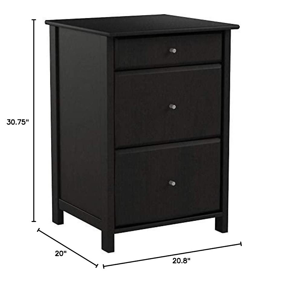 Winsome Delta File Cabinet Black Home Office