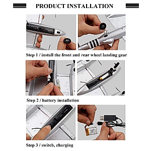 DAILIOT RC Plane 2 Channel Remote Control Airplane Ready to Fly RC Planes for Beginner, Advanced RC Foam Airplane for Kids Boys Beginner, Easy & Fun to Fly P38 Lightning Fighter with 2 Batteries