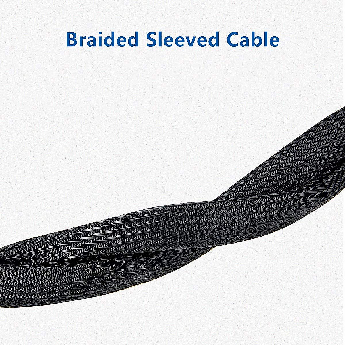 Dual 6 Pin Female to 8 Pin Male, GPU Power Adapter Cable 7.8inch Braided Sleeved, GPU Video Graphics Card Power Cable Connector