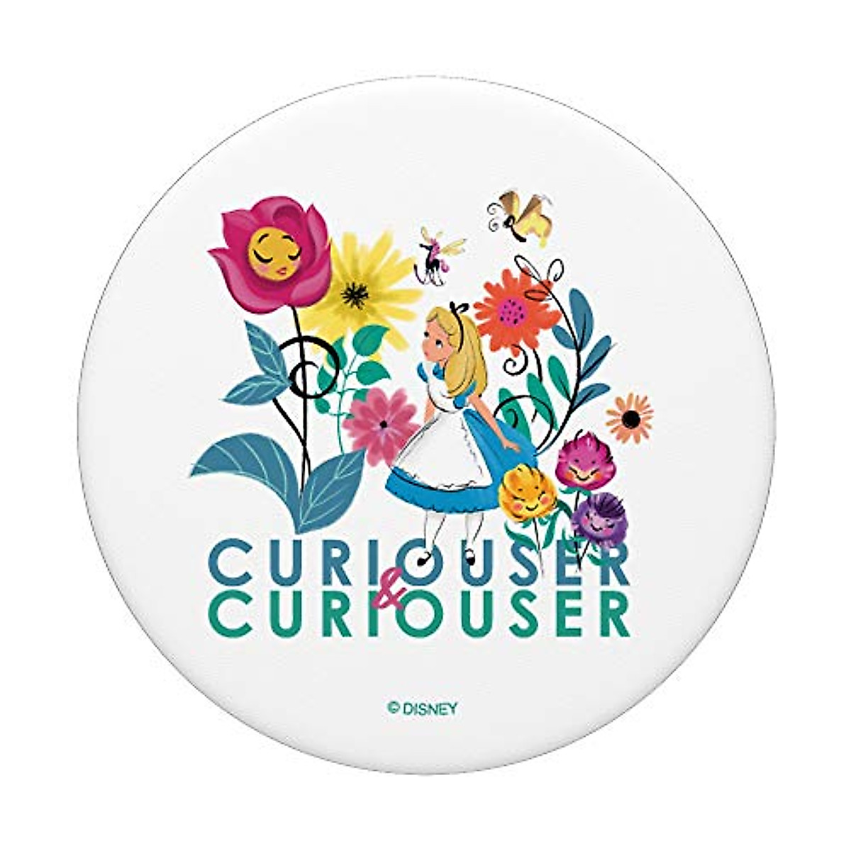 Disney Alice in Wonderland Curiouser & Curiouser PopSockets PopGrip: Swappable Grip for Phones & Tablets