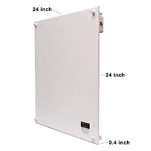 Convection Panel Heater - 400W Amaze Solo Energy Efficient Space Heater for Bedroom, Bathroom & Garage - 24″x24″ Paintable & Silent Electric Heater w/Wall Mount Kit, Up to 150 sq ft - Amaze Heaters