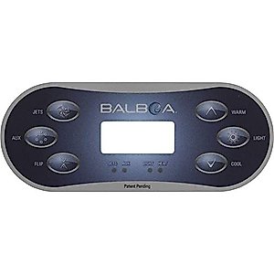 Balboa Overlay, BP Series,TP600,6 Button,P1,Aux,Flip,Temp,Lt