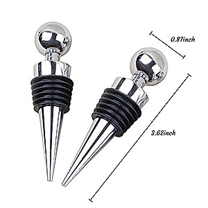 Wine Stopper Bottle Stopper - Wine Saver, Reusable Wine Corks For Beverage, 4-Pack Silicone Wine Stopper For Gifts, Bar, Holiday Party, Wedding