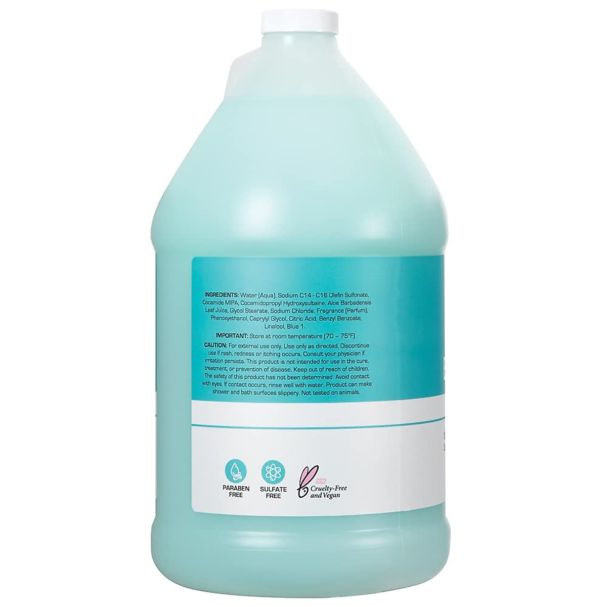 Ginger Lily Farms Club & Fitness Nourishing Body Wash, 100% Vegan & Cruelty-Free, Bath & Shower Gel for Men and Women, Ocean Breeze Scent, 1 Gallon (128 fl. oz.) Refill