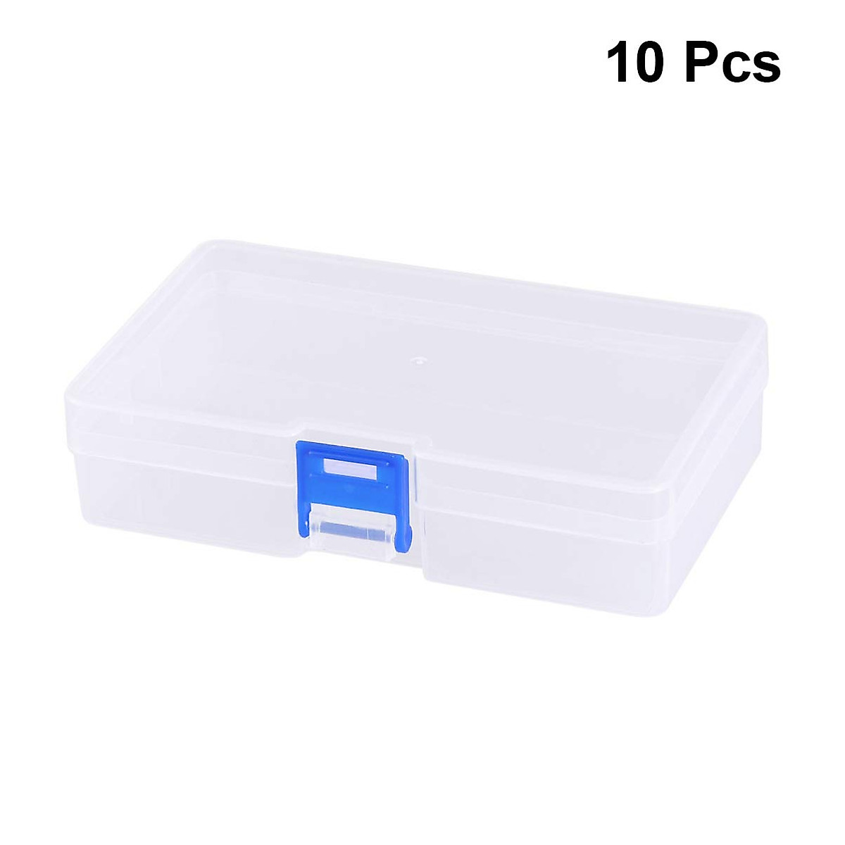NUOBESTY 10pcs Plastic Storage Box Clear Single Compartment Clear Plastic Jewelry Box Organizer Bead Storage Containers for Small Items Crafts Jewelry Hardware