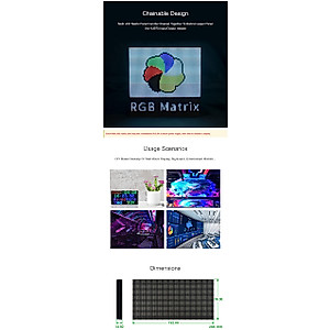 RGB Full-Color LED Matrix Panel Display for Raspberry Pi Pico ESP32 for Arduino 64×32 Pixels 3mm Pitch 2048 RGB LEDs Adjustable Brightness