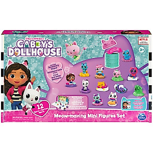 Gabby's Dollhouse, Meow-Mazing Mini Figures 12-Pack (Amazon Exclusive), Kids Toys for Ages 3 and up