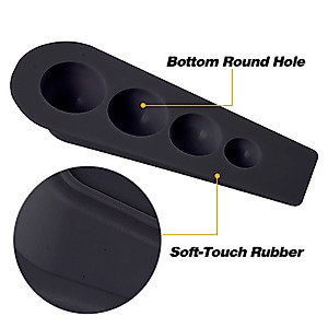 FASTENER TREE 3 Pack Non-Slip Rubber Door Wedge Stopper, Heavy Duty Door Stop 1" High White