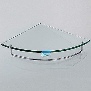 PIBM Stylish Simplicity Shelf Wall Mounted Floating Rack Wooden Bathroom Shelves Rack Shelves Stainless Steel Triangle Rounded Corners Bathroom Corner Anti-Fall - 3 Sizes, a , 35x24.5x40cm