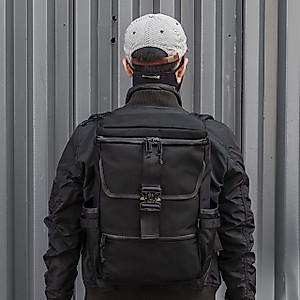 DEFY Menace Backpack 2.0 | Ballistic Nylon Backpack | 18 Liter Utility Backpack For Men | Premium Tech Backpack w/ 16 Inch Laptop Sleeve | Water Repellent Travel & Commuter Pack (Black)