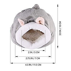 balacoo Hamster Winter Warm Bed House Hideout Small Animals Sleeping Cave Cotton Nest for Rat,Dwarf Hamster,Syrian Hamster