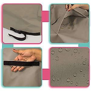 Covers & all Water Softener Cover, 12 Oz, Made of Waterproof, UV-Resistant & Tear-Proof Cover Max Fabric Comes with Air Pockets & Split Zipper (55" H x 30" W x 16" D, Beige)