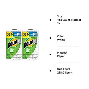 Bounty Select-A-Size, 2-ply 114 sheets Paper Towel Big Roll - White - 2-Pack