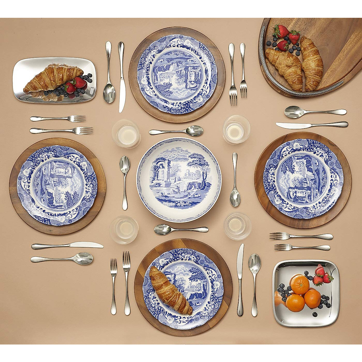 Spode Blue Italian Dinner Plates - Set of 4 (10.5 inch Dinner Plate)