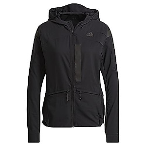 adidas Women's Marathon Translucent Jacket, Black/Black, Large