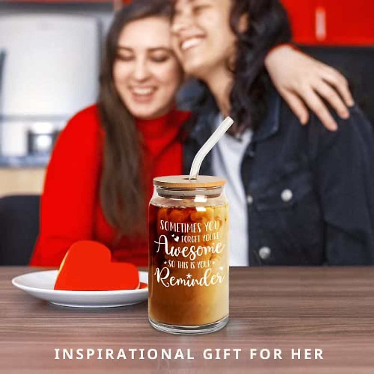 Gifts for Friends Female - Friendship Gifts for Women Friends, Birthday Gifts for Women Friendship - Gifts for Best Friend, Bestie Friends, Coworker, Boss Lady - Inspirational Gifts - 16 Oz Can Glass