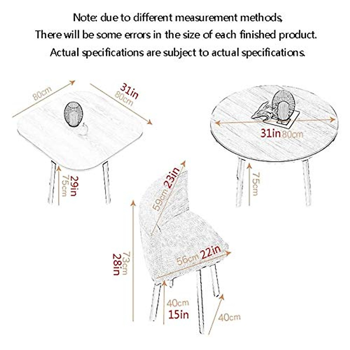 BROHN Conference Reception Room Coffee Table with Chair, Reception Table and Chair Combination Negotiation Table Sales Office Shops Meetings Small Round Tables Office Conference Tables (Color : Red)