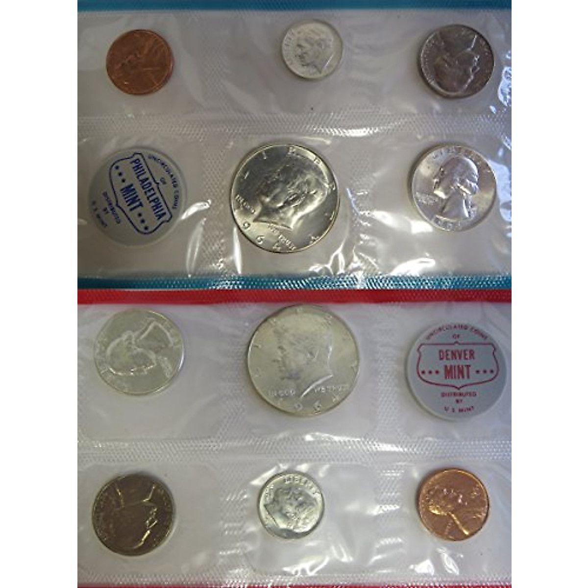 1964 Various Mint Marks Mint Set Perfect Uncirculated
