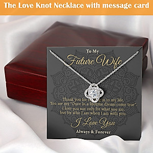Generic Fiance Gift For Her, Fiance Birthday Gift For Her, Gift to Fiance on Engagement, Future Wife Necklace Gift for Valentine's, Birthday, Anniversary