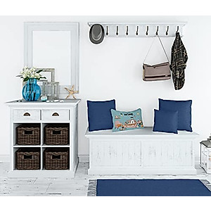 Caroline's Treasures CK7899PW1216 Salt and Pepper Miniature Schnauzer Sweet Home Canvas Fabric Decorative Pillow, 100% Machine Washable Pillow, Indoor or Outdoor Decorative Throw Pillow for Couch, Bed