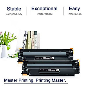 7Magic Compatible Toner Cartridge Replacement for HP 85A CE285A for Laserjet P1102W 1102W P1109W M1212NF MFP P1005 P1006 Printers Ink (Black，2 Pack)
