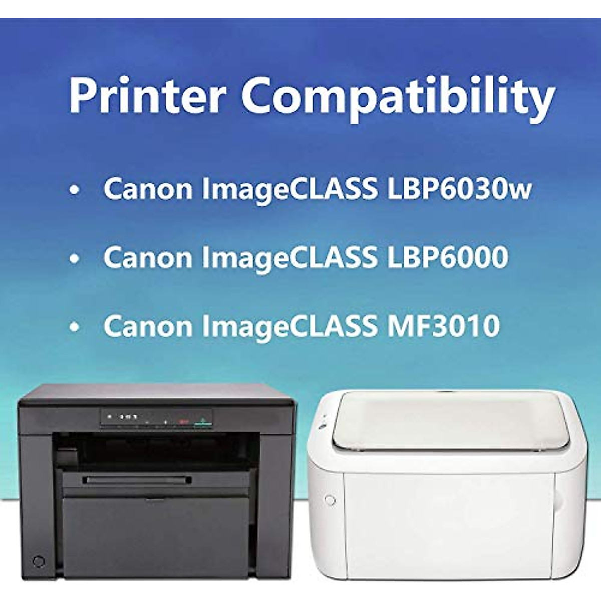 2 Pack (2 Black) Cartridge 125 Toner Cartridge Replacement for Canon ImageCLASS LBP6030w LBP6000 MF3010 Printer, Sold by AlToner.