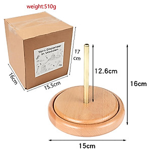 FantasyDay Wood Yarn Holder with Twirling Mechanism Classic, Wooden Spinning Yarn & Thread Holder, Knitting Embroidery, Craft & Sewing Supplies (A014)