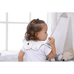 6pcs Baby Petal Bibs 360Degree Rotating Multicolor 100percent Cotton Super Soft and Absorbent with 8 Layers of Gauze Suitable for 03 Years Old Boys and Girls Who Are Teethi