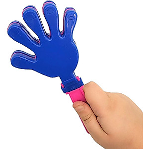 Colorful Large 7" Hand Clappers (12 Pack) Plastic. Perfect Noisemakers for Parties, Sporting Events, Graduation Celebrations, Birthday Surprise Party or any other Noise Requiring Occasion!