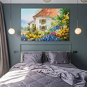 Abstract Impressionist Oil Painting Landscape Wall Art Wall Art Paintings Canvas Wall Decor Home Decor Living Room Decor Aesthetic 08x12inch(20x30cm) Frame-Style